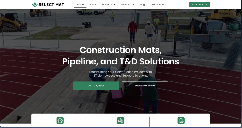 Construction Mats, Pipeline, and T&D Solutions - Select Mat