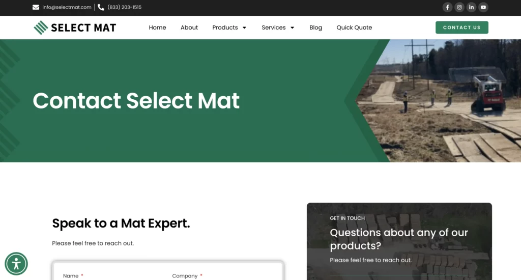 Contact Select Mat 1 Easy Way to Get Started - Select Mat