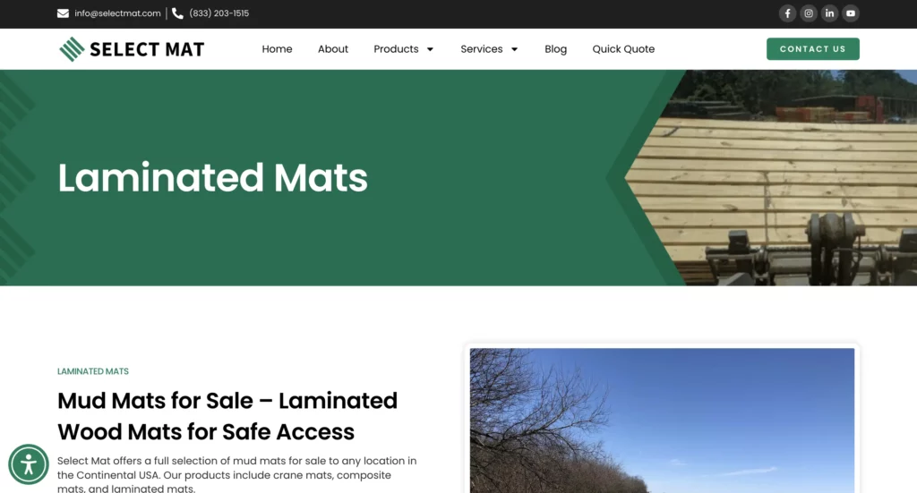 High-Quality Laminated Mats for Construction - Select Mat